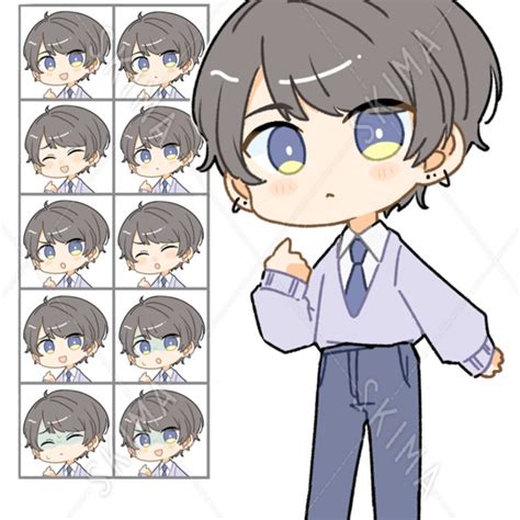 シンプルな男の子 表情10種 Skima（スキマ）