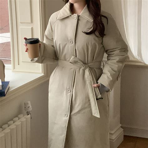 아뜨랑스 🚚부분당일발송 1000장 돌파 Sale 핵따뜻 얼바인 웰론 카라 벨트 롱 패딩 코트 데일리룩데이트룩출근룩