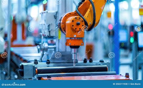 An Industrial Robot Performing Precise Tasks In A High Tech