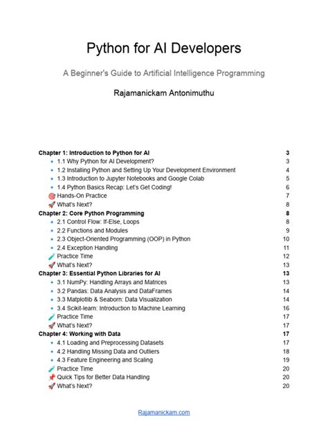 Python For AI Developers | PDF | Artificial Intelligence | Intelligence (AI) & Semantics