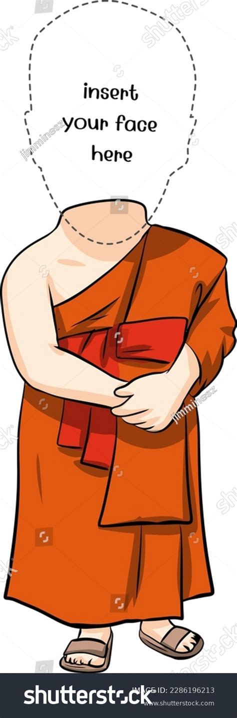 Monk Cartoon Character Fot You Caricature Stock Vector Royalty Free