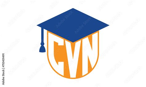 CVN Initial Letter Academic Logo Design Vector Template Babe College Logo University Logo