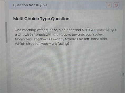 Question No 16 50 Multi Choice Type Question StudyX