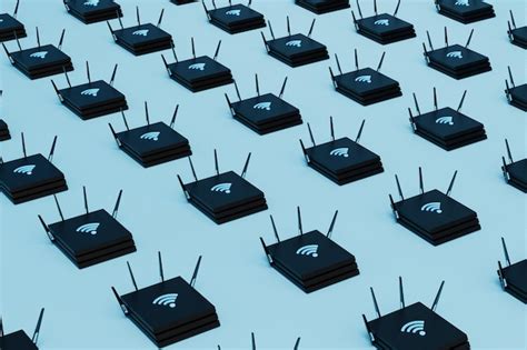 Premium Photo Abstract Background Patterns Of Black Routers With Wifi