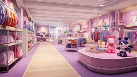 Themed Sections For Different Age Groups At The Shop Stock Illustration Illustration Of Awning