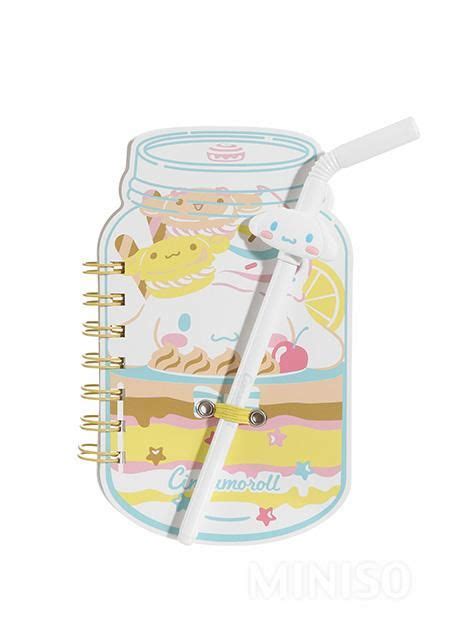Cute Cat Notebook With Straw And Clipboard