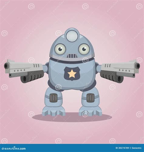 Police Robot Stock Vector Illustration Of Game Cute 30274789