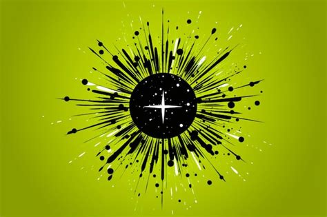 Arrow Through Circle On Lime Green Premium Ai Generated Image