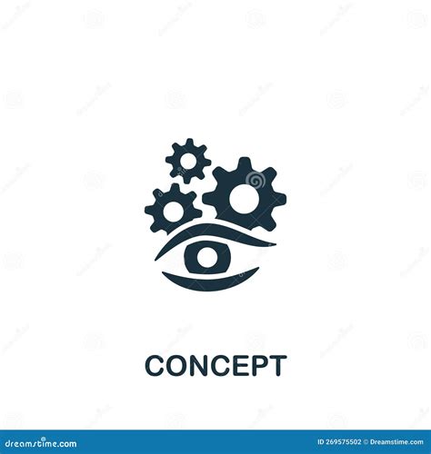 Concept Icon Monochrome Simple Sign From Idea Collection Stock Vector