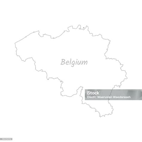 벨기에지도는 손으로 그린 간단한 양식입니다 흰색 배경 벡터 일러스트 레이 션 Eps10에 고립 Capital Region에 대한