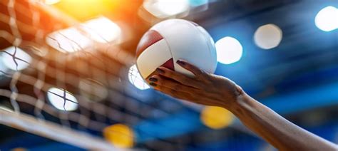 Premium Photo Precision Touch Athlete S Fingertips Gracefully Meet Ball In Olympic Sports Moment