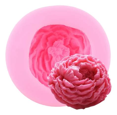 1pcs Molde De Silicona Flor De Peonía Fondant Jabón Resina Meses sin