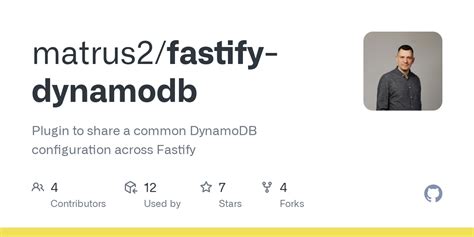 Github Matrus2fastify Dynamodb Plugin To Share A Common Dynamodb Configuration Across Fastify