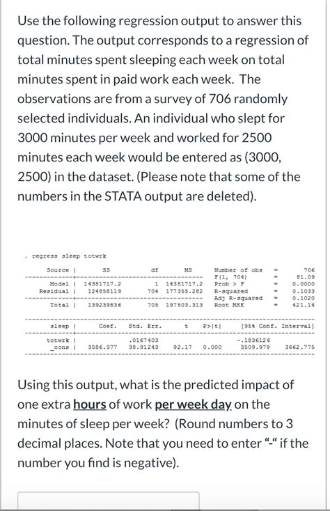 Solved Use The Following Regression Output To Answer This