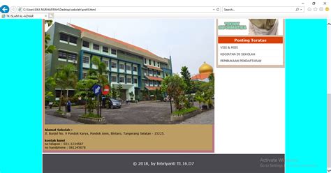 belajar membuat web html css dengan tema sekolah