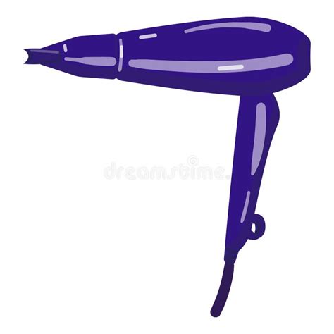 Vector De Dibujos Animados De Iconos De Secador De Pelo Caliente