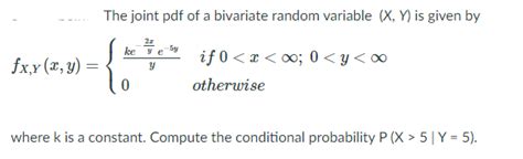 solved the joint pdf of a bivariate random variable x y