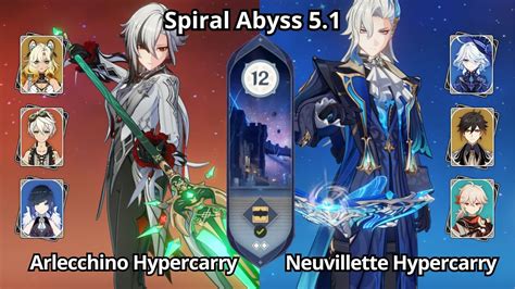 C Arlecchino Hypercarry C Neuvillette Hypercarry Spiral Abyss Floor Genshin Impact