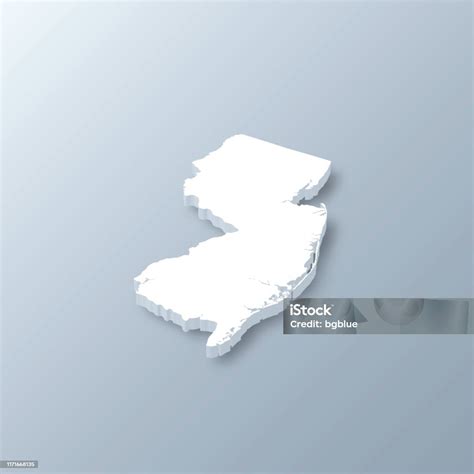 灰色背景的新澤西 3d 地圖向量圖形及更多新澤西州圖片 新澤西州 等軸測投影 地圖 Istock