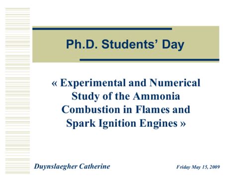 Ppt Experimental And Numerical Study Of The Ammonia Combustion In