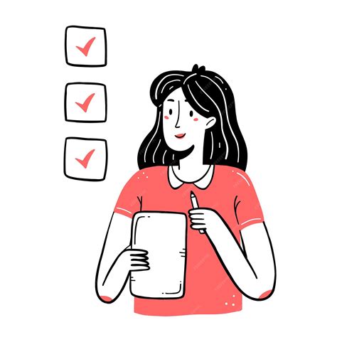 Premium Vector A Woman With Successfully Completed Work Tasks A Young