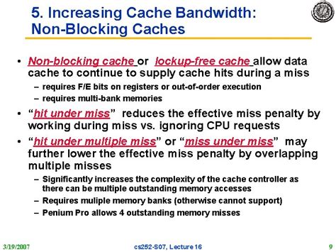 Cs Graduate Computer Architecture Lecture Cache