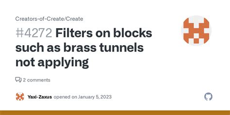 Filters On Blocks Such As Brass Tunnels Not Applying · Issue 4272