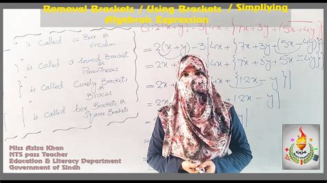 Removal Brackets Simplifying Algebraic Expression Youtube