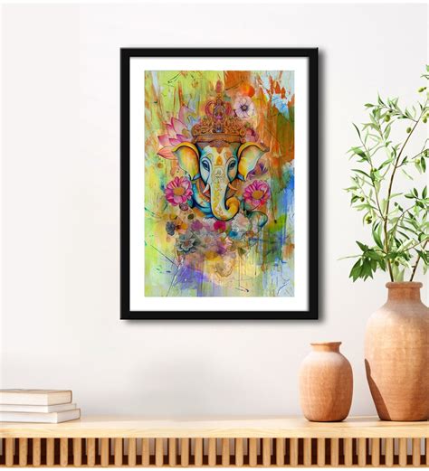 Buy Lord Ganesha Multicolour Vinyl Painting At 16 Off By 999store