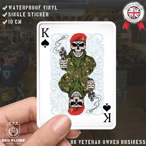 Royal Military Police Rmp King Of Spades Waterproof Vinyl Sticker