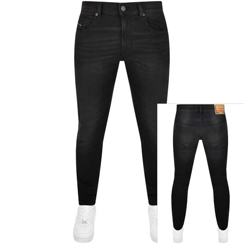 Diesel D Strukt Slim Fit Mid Wash Jeans Black Mainline Menswear