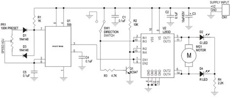 Dc Motor Control Circuit Design Circuit Diagram