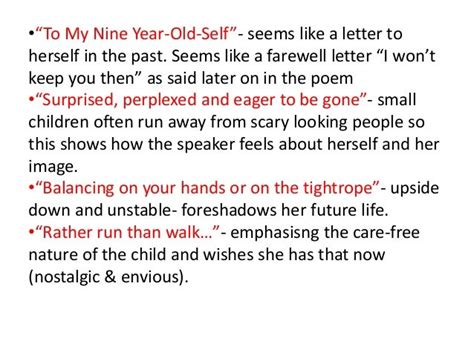 to my nine year old self