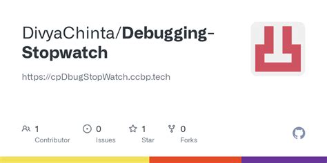 Github Divyachintadebugging Stopwatch Cpdbugstopwatchccbptech