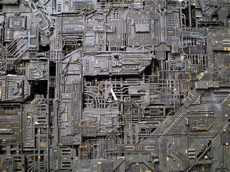 Detailed Close Up Of The Borg Cube Model Built At The Ilm Model Shop