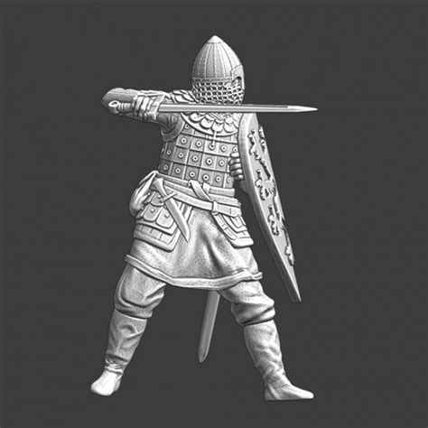 3d Printable Medieval Ukrainian Kievan Rus Warrior By Northern