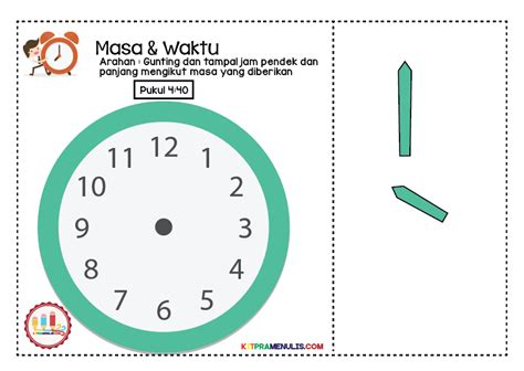 Lembaran Kerja Jam Masa Waktu 11