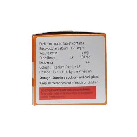 Rosufree F Rosuvastatin Calcium And Fenofibrate Tablets 5 Mg At Rs 152 00 Stripe In Mumbai