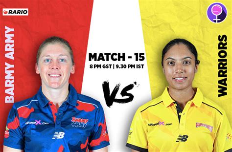 Match 15 Barmy Army V Warriors Women Squads Players To Watch
