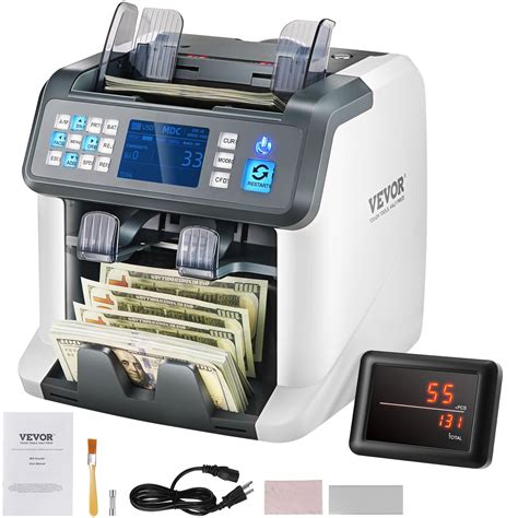Free Shipping! BENTISM Money Counter Machine w/ 2CIS/SN/UV/IR/MG/DD Counterfeit Detection Bill ...