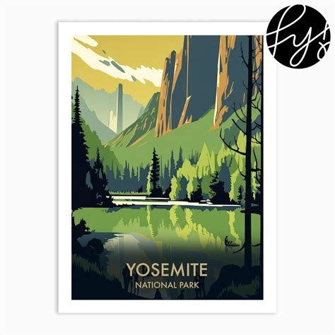 Yosemite National Park Vintage Travel Poster 9 Art Print Vintage