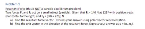 Solved Problem Resultant Force This Is NOT A Particle Chegg