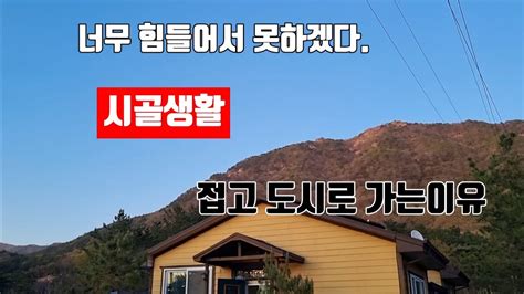 전원생활을 포기하는이유 전원주택 전원생활 시골집 Youtube