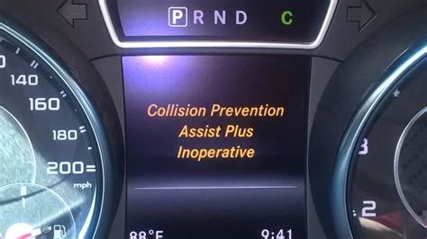 Collision Prevention Assist Plus Inoperative On Mercedes Meaning