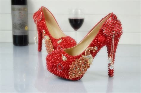 Fashion Tassel Bead Pendant Peacock Women Pumps Shoes Wedding Shoes