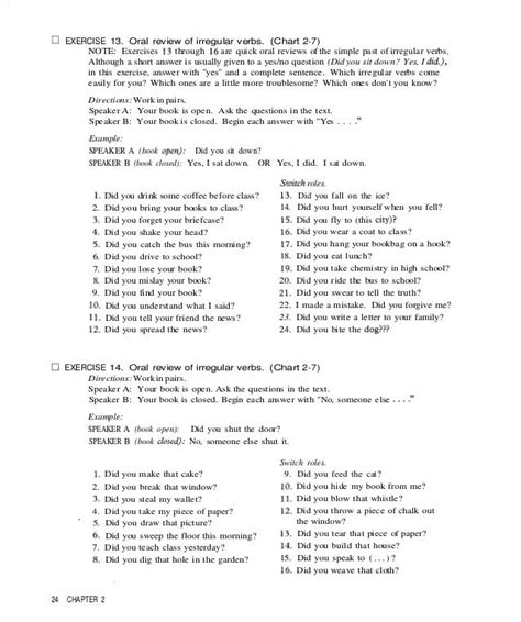 Azar Verb Tense Chart A Visual Reference Of Charts Chart Master