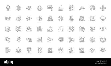 Answers Concept Illustration Linear Icons Line Signs Set Vector