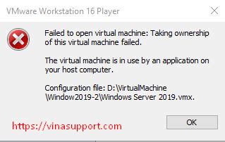 Fix lỗi This virtual machine appears to be in use trên VMware