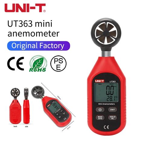 Uni T Ut363 Handheld Anemometer Digital Wind Speed Measurement Temperature Tester Lcd Display