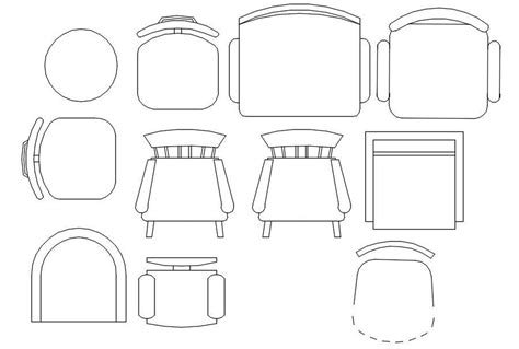 Different Types Of Chair 2d Cad Blocks In Autocad Dwg File Cadbull